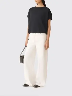 Fabiana Filippi Cotton Jersey T-shirt With Drop Shoulder - Blue