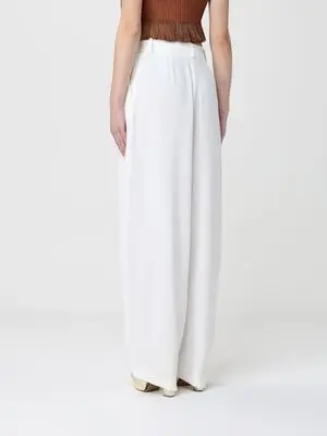 Elisabetta Franchi High-waisted Wide Leg Crêpe Trousers - Ivory