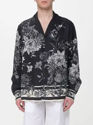 Dolce & Gabbana Silk Shirt With Floral Print - Black