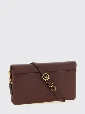 Pinko Love Bag Click Horizzontal Classic Leather Bag - Wine