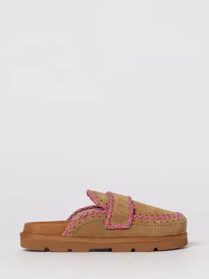 Mou Low Bio Suede Mules - Brown