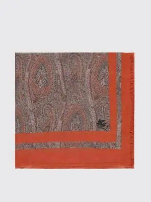 Etro Foulard In Modal And Cashmere With Paisley Print - Brown