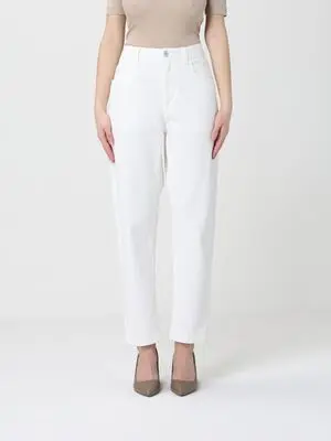 Brunello Cucinelli Tapered Jeans In Stretch Denim - White