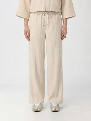 Liu Jo Viscose Blend Drawstring Trousers - Brown