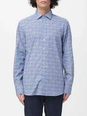 Etro Cotton Shirt With Paisley Print - Blue