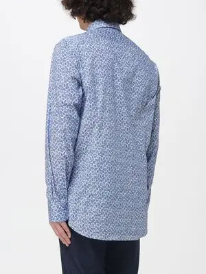 Etro Cotton Shirt With Paisley Print - Blue