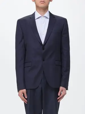 BOSS Virgin Wool Single-breasted Blazer - Blue