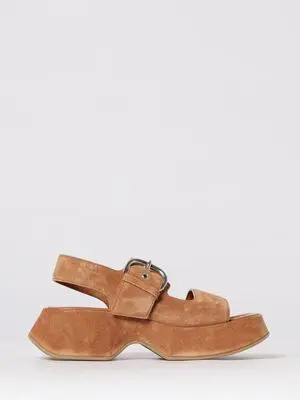 VIC MATIE Suede Calf Leather Slingback Sandals