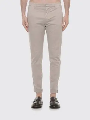 DONDUP Slim Fit Trousers In Stretch Cotton - Beige