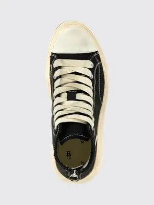 R13 Kurt Bi Canvas High-top Platform Sneakers With Back Zip - Black 2