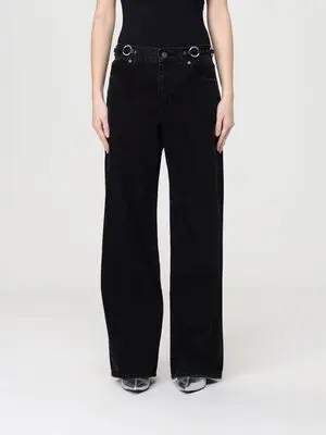 FRAME Wide-leg Cotton Denim Jeans - Black