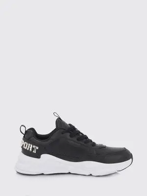 PLEIN SPORT Ghost X Leather Sneakers - Black