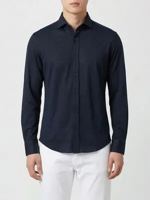 Brunello Cucinelli Casual Silk And Cotton Shirt - Black
