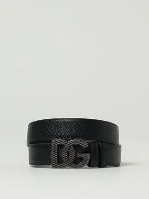 Dolce & Gabbana Dg Leather Belt - Black