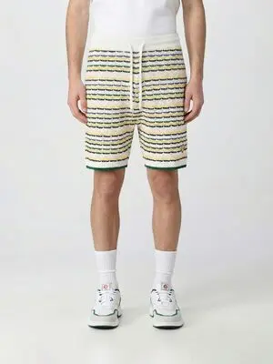 Casablanca Multicolor Stripe Crochet Knit Shorts
