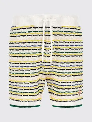 Casablanca Multicolor Stripe Crochet Knit Shorts