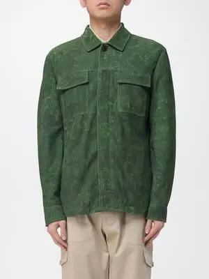 Etro Paisley Leather Shirt Jacket - Green