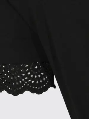 Alberta Ferretti Short-sleeved T-shirt With Embroidered Logo - Black