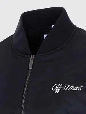 Off-White Nylon Bomber Jacket With Logo