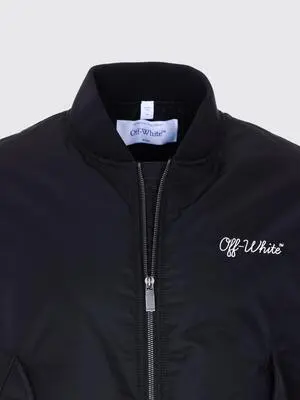 Off-White Nylon Bomber Jacket With Logo