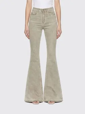 Rick Owens Rick Owens Drkshdw Bolan Flare Jeans In Stretch Denim Beige