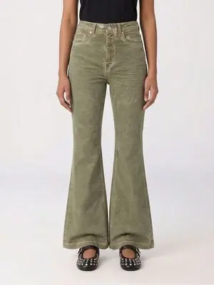 Rick Owens Flared Jeans In Cotton Denim - Beige