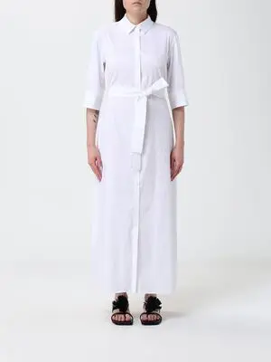 Max Mara Cotton Blend Chemisier Dress - White