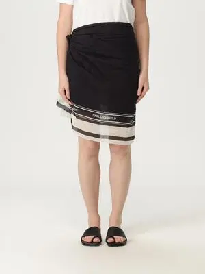 Karl Lagerfeld Wrap Skirt With Contrasting Stripes