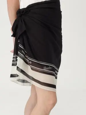 Karl Lagerfeld Wrap Skirt With Contrasting Stripes