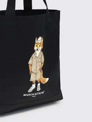 Maison Kitsuné Printed Cotton Tote Bag