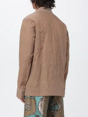 Dolce & Gabbana Single Breasted Cotton And Linen Blazer