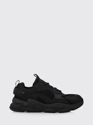 PLEIN SPORT Track-king Leather And Mesh Sneakers - Black