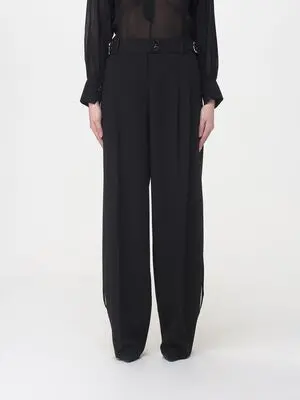 Patrizia Pepe High-waisted Wide-leg Trousers - Black