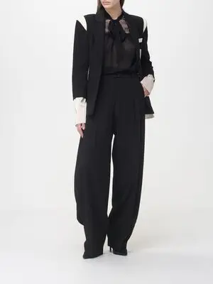 Patrizia Pepe Crepe Wide Leg Trousers