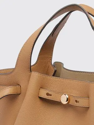Tory Burch Romy Calf Leather Handbag - Beige