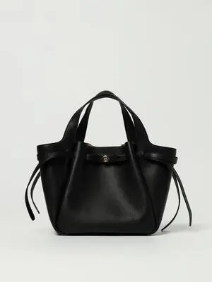 Tory Burch Romy Calf Leather Handbag - Black