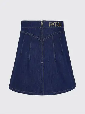 PATOU Denim Mini Skirt With Logo Detail