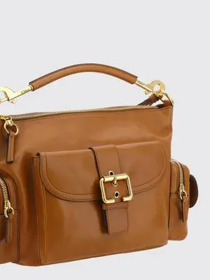 Chloé Leather Handbag With Buckle Detail - Brown