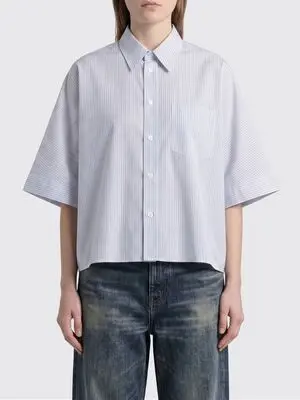 MAISON MARGIELA Striped Cotton Shirt - Grey