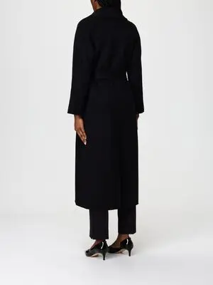 PALTO' Belted Wrap Coat - Black