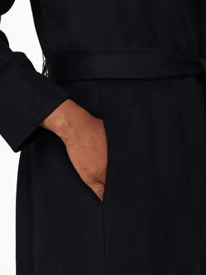 PALTO' Belted Wrap Coat - Black