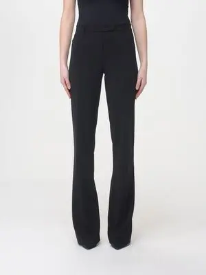 Patrizia Pepe Flared Crepe Trousers - Black