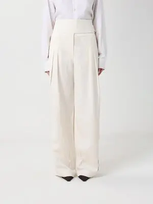 ENTIRE STUDIOS Linen Blend Palazzo Trousers - Beige