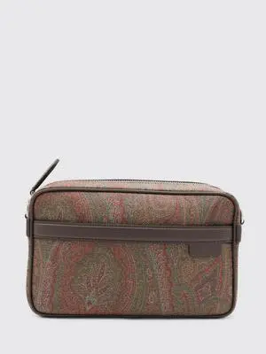 Etro Coated Cotton Bag With Paisley Print - Yellow