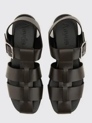 AeydĒ Strappy Flat Sandals - Brown
