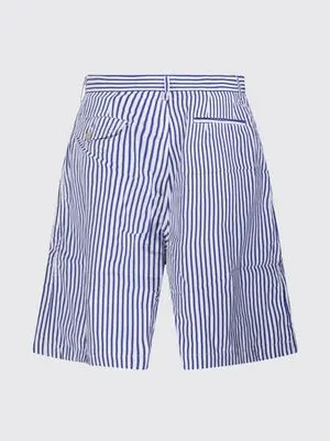 Comme Des Garçons Striped Cotton Chino Shorts
