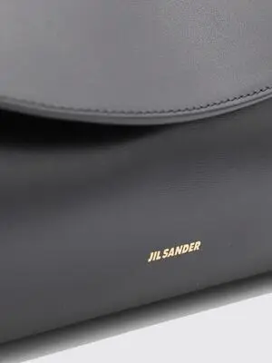 JIL SANDER Cannolo Small Smooth Calfskin Leather Shoulder Bag - Grey