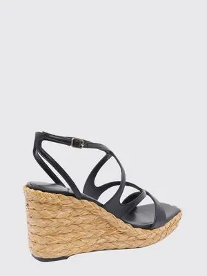 JIMMY CHOO Ayla Leather Wedge Sandals