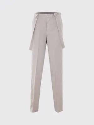 DONDUP Slim Fit Linen Blend Trousers With Braces