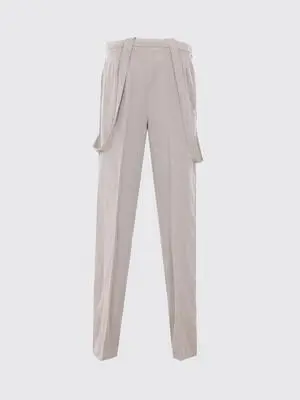 DONDUP Slim Fit Linen Blend Trousers With Braces